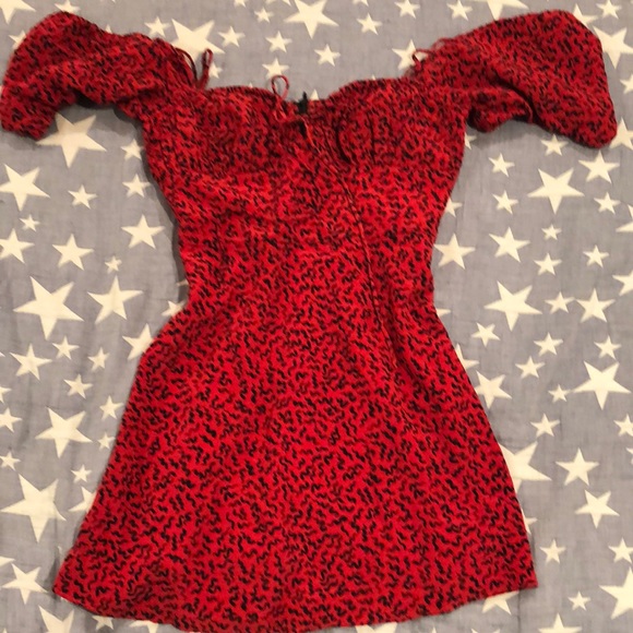 Realisation Par | Dresses | Realisation Par Red Squiggle Dress | Poshmark